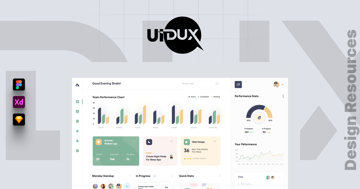 Project Management Dashboard UI Concept | Adobe XD Resources | UIDux